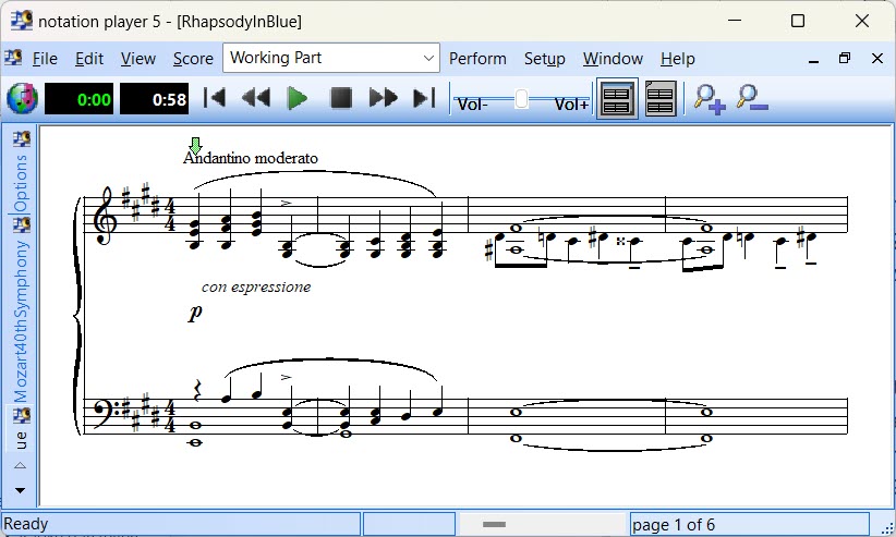 Introduction > Quick Start Tutorial > Tutorial: Opening a Song File on Your System