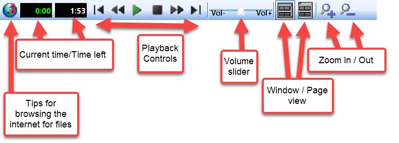 Navigating through Notation Player and the Score > Parts of the Notation Window > Toolbar